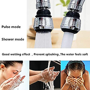 2PCS 360 Degree Swivel Faucet Aerator Deluxe Water Saving Faucet Sprayer Water Saving Bubbler Pressurized Faucet Filter Kitchen Accessories