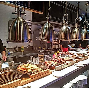 Adjustable Heat Lamp Commercial Food Warmer Stainless Steel Buffet Heat Lamp, Cafeteria Heating Light Height Adjustment