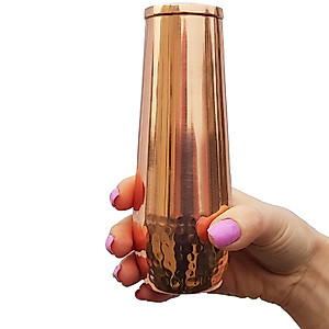 Copper flutes set of 4 - stemless shatterproof champagne flutes of solid copper - Moscow mule copper flute - 7th Copper Wedding