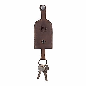 Hide & Drink, Leather Key Holder/Keychain/Key Case/Cover, Handmade Includes 101 Year Warranty :: Bourbon Brown