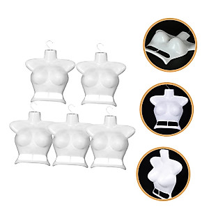 GARVALON 5pcs Mannequin Hanger Body Torso Dress Form Female Upper Display Woman Formal Tops Bathing Suits for Women Clothes Showing Rack Rack, 40x35cm (07O0801W2A)