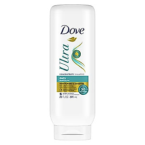 Dove Ultra Daily Moisture Concentrate Shampoo for Dry Hair Moisturizes and Smooths in 30 Seconds, Ultra-Lather Technology and 2X More Washes 20 oz