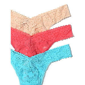 hanky panky Daily Original Thong Value 3-Pack Cassis/Starburst/Mermaid Tail One Size