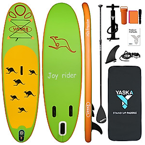 YASKA Kids Paddle Board Inflatable, Paddle Board Kids 10-12 Small Isup 9 ft Child 6-12, Youth Stand Up Paddle Board Blow Up, Childrens Paddleboard (Green)