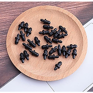 Sowaka 30 Pcs Drip Irrigation Plugs Plastic Black 1/4 Inch Tube End Goof Hole Plugs Irrigation Stoppers for Home Garden Lawn Supplies