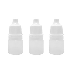 Honbay 30PCS 2ML Plastic Empty Squeezable Dropper Bottles Portable Eye Drop Bottle Containers Eye Liquid Dropper Bottle with Screw Cap and Plug