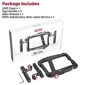 ULANZI Smartphone Video Rig with Handle, LINO Filmmaking Case Aluminum Alloy Phone Video Stabilizer Grip Tripod Mount for Video Maker Videographer with Cold Shoe for iPhone 13 Mini Pro Max 8 Plus