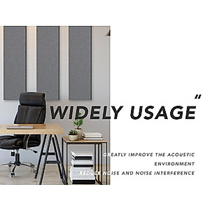 Olanglab Fabric Acoustic Panels, 2 Pack Fabric Wrapped Panel Acoustical Soundproof Wall Panels Sound Absorbing,Sound Absorbing Panels for Studio Acoustic Treatment (Dark Grey, 48x12 in)