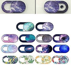 balikha 3 Pieces 0.7mm Web Camera Cover Slide Privacy, Starry Sky J