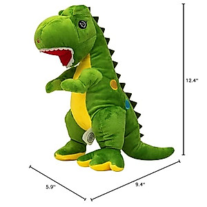 STEM-Accredited Dinosaur Giftset - A Surprise Gift for Boys Complete w/T-Rex Dinosaur Plush, Dinosaur Pullback Cars, Dinosaur Painting Kit, Squishies, Pop It & More