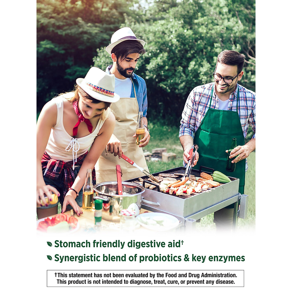 Nature's Truth Probiotics with Enzymes | 60 Capsules | Stomach Friendly for Men and Women | Non-GMO and Gluten Free Digestive Health Supplement