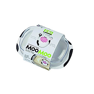 Joie Kitchen Gadgets 43344 Moomoo Butter Dish, White/Black, 17.8 x 10.2 x 12.7 cm