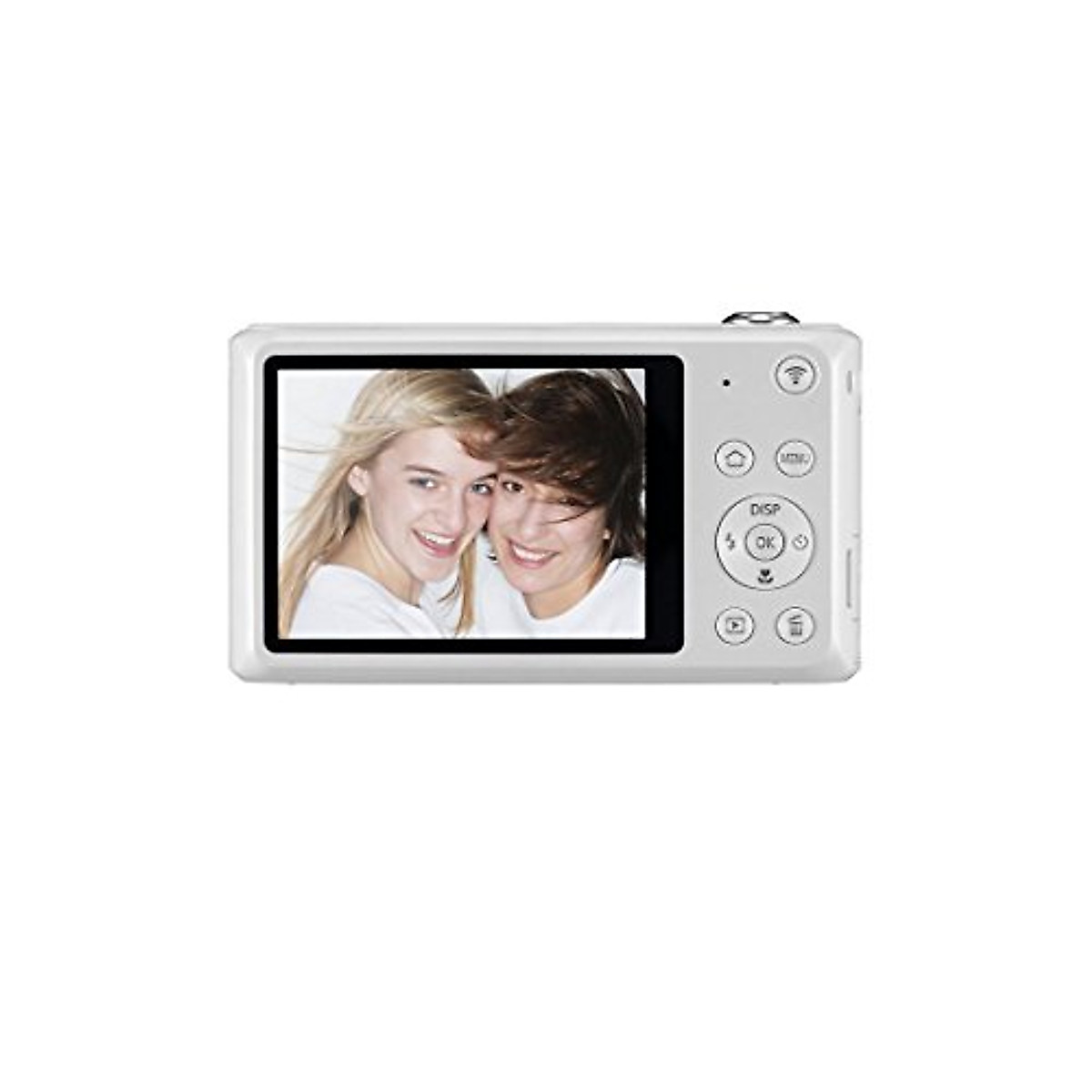 Samsung DV150F 16.2MP Smart WiFi Digital Camera with 5x Optical Zoom and 2.7" main and 1.48" front Dual LCD Screens (White)