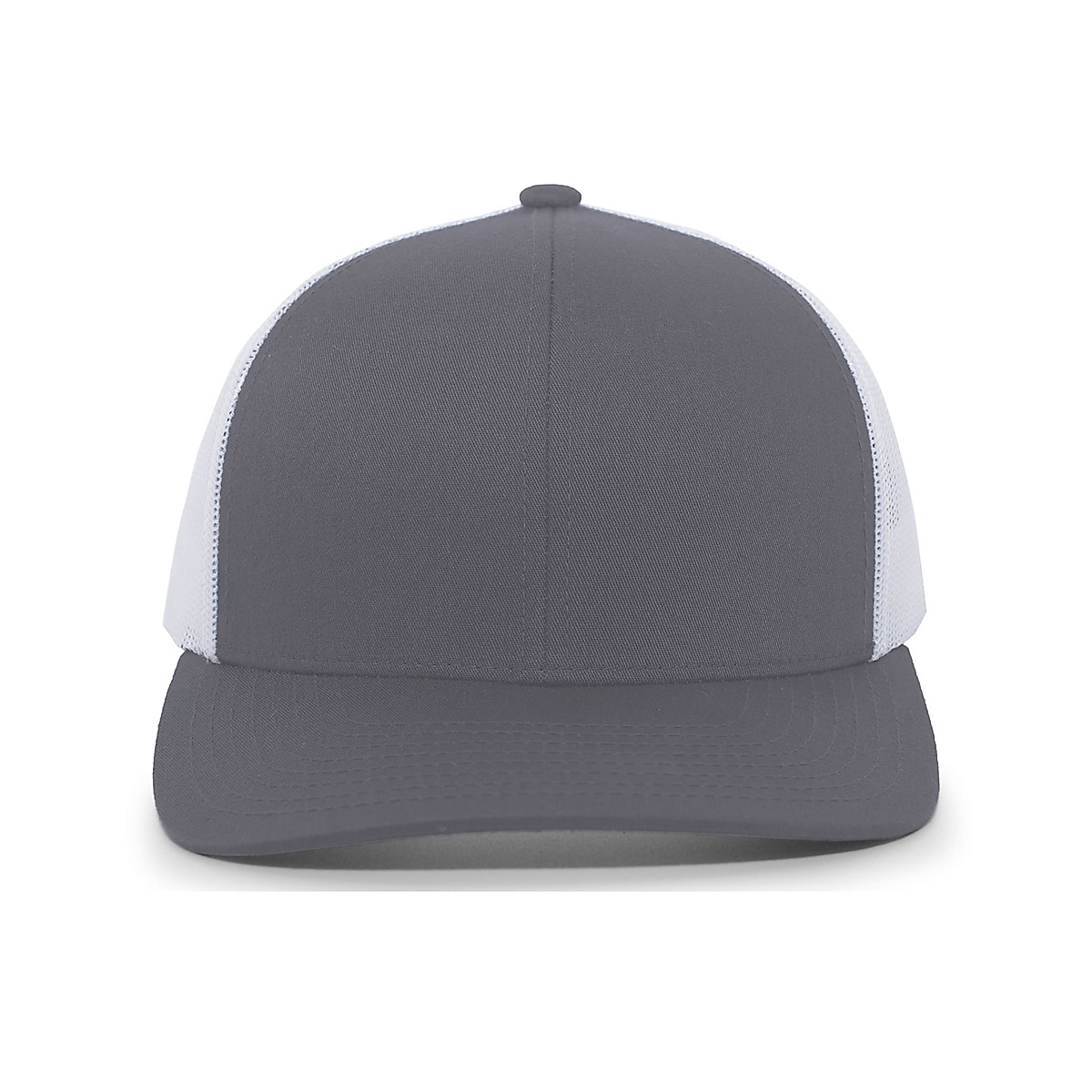 Pacific Headwear Standard Trucker Snapback Cap, Graphite/White/Graphite