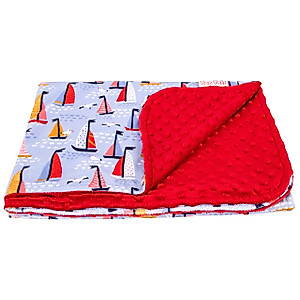 Top Tots Deluxe Minky Baby Blanket - Seahorse, Starfish and Jellyfish, 40 x 29 Inch Mint