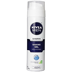NIVEA MEN Sensitive Shave Gel with Vitamin E, Soothing Chamomile and Witch Hazel Extracts, 7 Oz Can