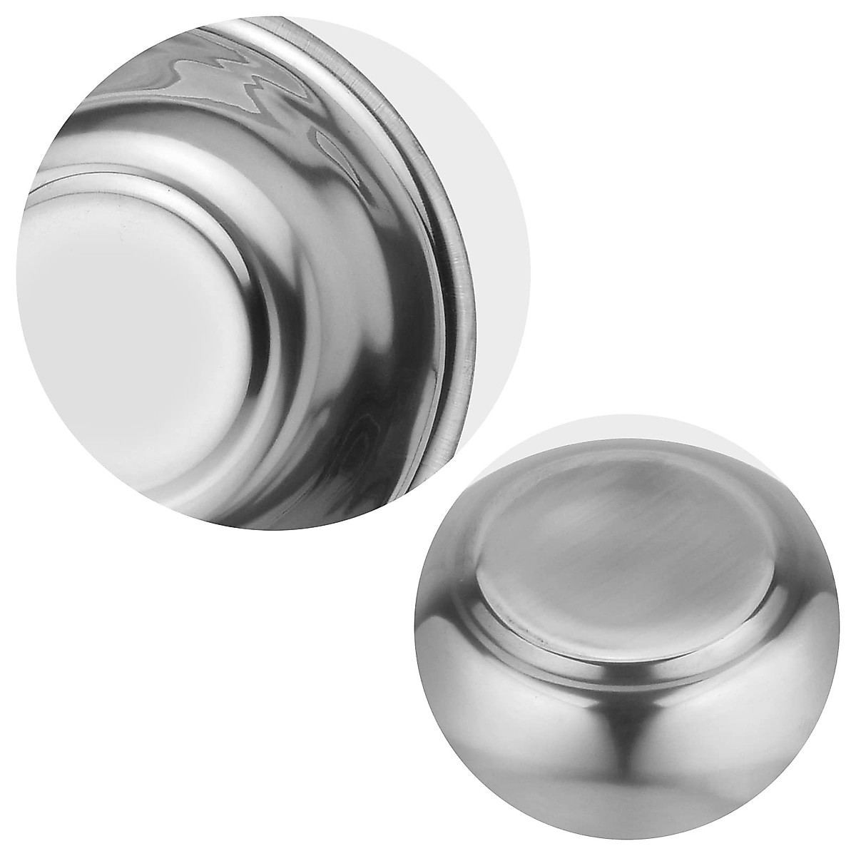 HengDu Stainless Steel Mixing Bowl, Flat Bottom Wide Flat for Larger Capacity, 8.7" Set of 3