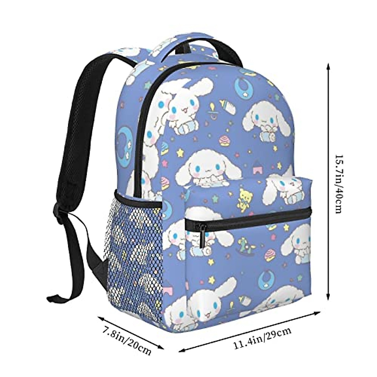 DIEZ Kawaii Anime Backpack Cinnamoroll Large Capacity Portable Cute Cartoon Lightweight Outdoor Travel Backpack
