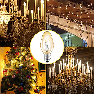 Jahy2Tech 6Pcs Flea Trap Replacement Light Bulbs C7 E12 Night Light Bulbs 130V 7W Incandescent Equivalent for Most Flea Traps