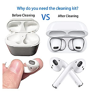 Cleaner Kit Compatible with Airpod Pro 1st 2nd 3rd Generation, Airpods Cleaning Kit and Keyboard Brush Gen 3 2 1, Pen Ear Bud Cleaning Tool for Samsung Galaxy Earbuds, Beats, Laptop, Phone, (Red)