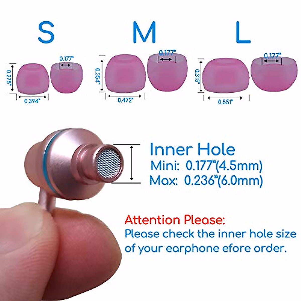 LOZACHE 42pcs Caps Replacement Ear Tips Earbuds Eartips Eargels Earpads Silicone Buds for Bluetooth Headphones