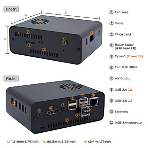 Geekworm NASPi-Lite 2.5 inch SATA HDD/SSD NAS Storage Kit for Raspberry Pi 4 Model B(Not Include Raspberry Pi 4)