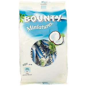 Bounty Miniatures 150g Milk Chocolate Bars, Filled with Juicy Coconut Cream, 130g