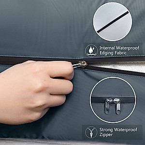 King Mattress Bag for Moving and Storage, Reusable Heavy Duty Tarp Waterproof King Size Bed Mattress Cover, Zippered Mattress Protector with 8 Strong Carrying Handles, 82’’ L x 79’’ W x 15’’ D