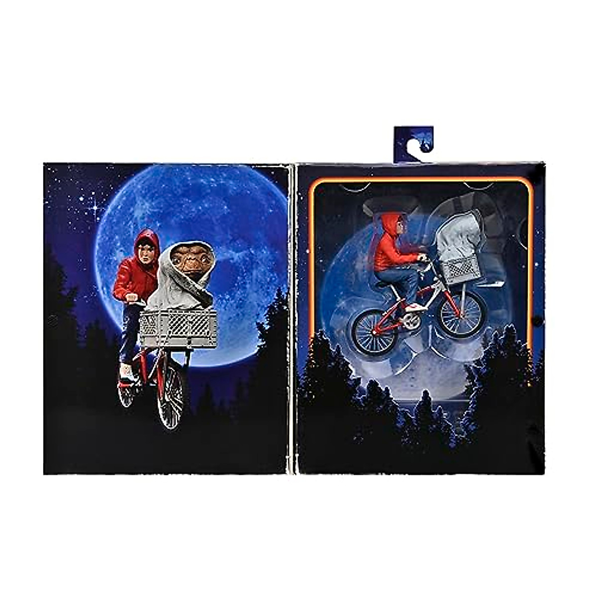NECA - E.T. The Extra-Terrestrial 40th Anniversary 7″ Scale Action Figure – Elliott & E.T. on Bicycle