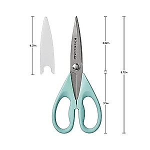 KitchenAid All Purpose Shears with Protective Sheath, 8.72-Inch, Aqua Sky