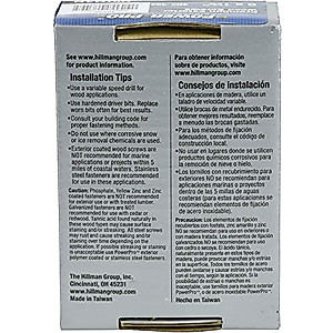 Power Pro 48595 Wood Screws, #8 x 1-1/2", Premium Outdoor Deck Screws, Rust Resistant, Epoxy Coated Bronze, 1lb Box, 203 pcs