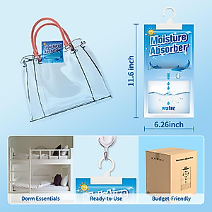 TABYIK Moisture Absorber Packets,10 Packs Dehumidifier Bags for Closet,Basements, Bathrooms,500ml Each,Fragrance Free