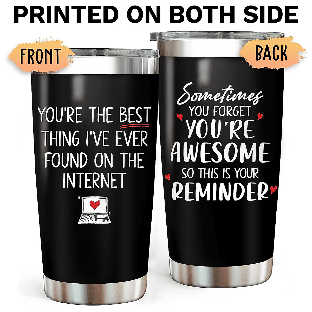 ZAGKOO Anniversary For Him, Her Gifts - Gifts For Boyfriend, Girlfriend, Husband, Wife, Friends - Romantic I Love You Couple Gifts For Him, Her - Birthday Gifts For Him, Her, Men, Women - Tumbler 20oz