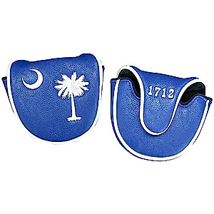 CMC Design Golf Mallet Head Cover - Custom South Carolina Embroidered Golf Driver - Premium Faux Leather, Beautiful Design Elements & Soft Protective Lining – Great Fit for Any Mallet & Golfer