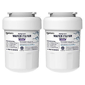 Amazon Basics Replacement GE MWF Refrigerator Water Filter Cartridge - Pack of 2, Premium Filtration