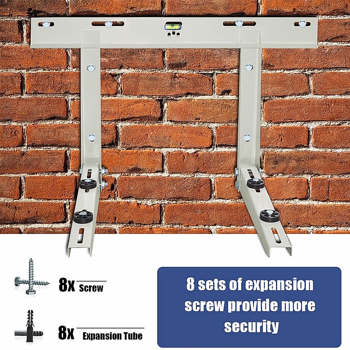 ONELIGHT Outdoor Wall Mounting Bracket,Support up to 265Lbs,9000-36000 Btu Condenser, for Hanging Ductless Mini Split Air Conditioner Heat Pump Systems,Split HVAC Installation Kit