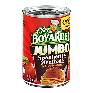 Chef Boyardee, Jumbo Spaghetti and Meatballs, 14.5 oz (411 g) (Pack of 8)