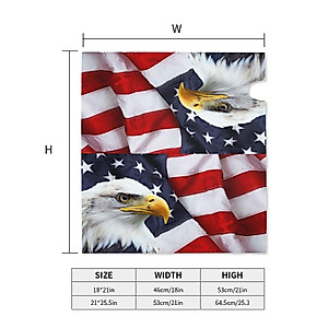 Ouqiuwa American Flag Welcome Magnetic Mailbox Cover, Mailbox Wrap Decorative for Garden Yard Home 21" Lx 18" W