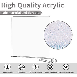 Yunlism Clear Acrylic Shelf Dividers, 12 Inches [Extra Tall Version] Clear Shelf Dividers for Organization, Closets Shelf Separator, Shelf Divider Fits Shelves of 0.4-0.9 Inch Thickness (6 Pack)