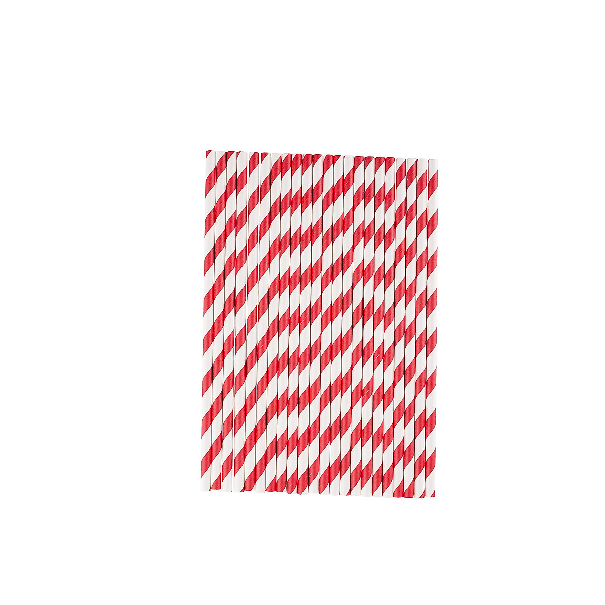 TableCraft 10109 Coca-Cola Red & White Striped Straws (Unwrapped), Pack of 100