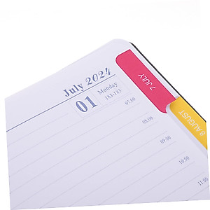 STOBOK 2024 Weekly Schedule Planner Office Memo Pad Monthly Planner Notebook New Year Schedule Notebook Daily Writing Book Calendar Notebook Daily Planner Portable Manual Paper Work