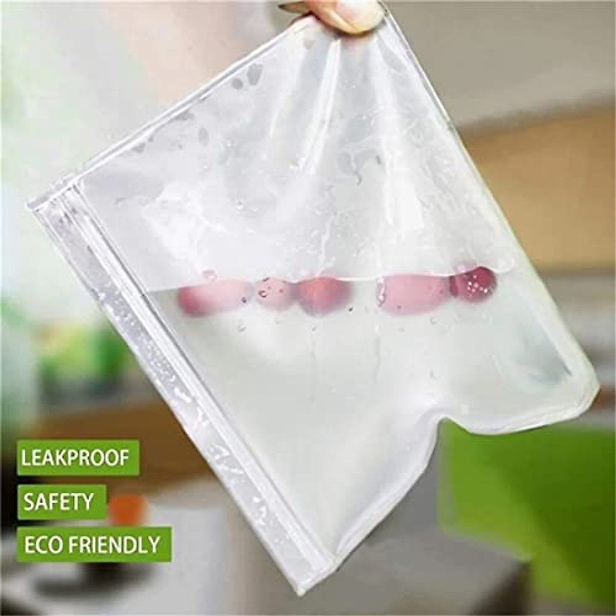 4Pcs/Set Silicone Food Storage Bags, Reusable Silicone Freezer Fresh-Keeping Bag Container