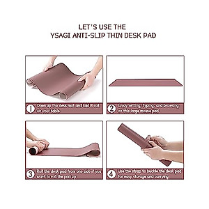 Non-Slip Desk Pad,Mouse Pad,Waterproof PVC Leather Desk Table Protector,Ultra Thin Large Desk Blotter, Easy Clean Laptop Desk Writing Mat for Office Work/Home/Decor(Dark Pink, 31.5" x 15.7")