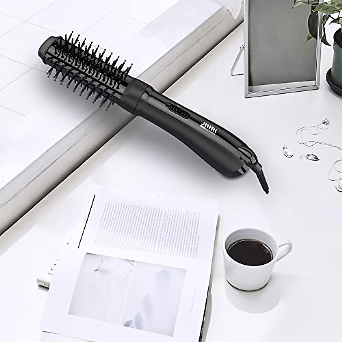 Ceramic Hot Air Brush Styler and Dryer One-Step Hair Dryer and Volumizer Lightweight 1000W Blow Dryer Brush Ionic 3 in 1 Curling Brush Hair Dryer