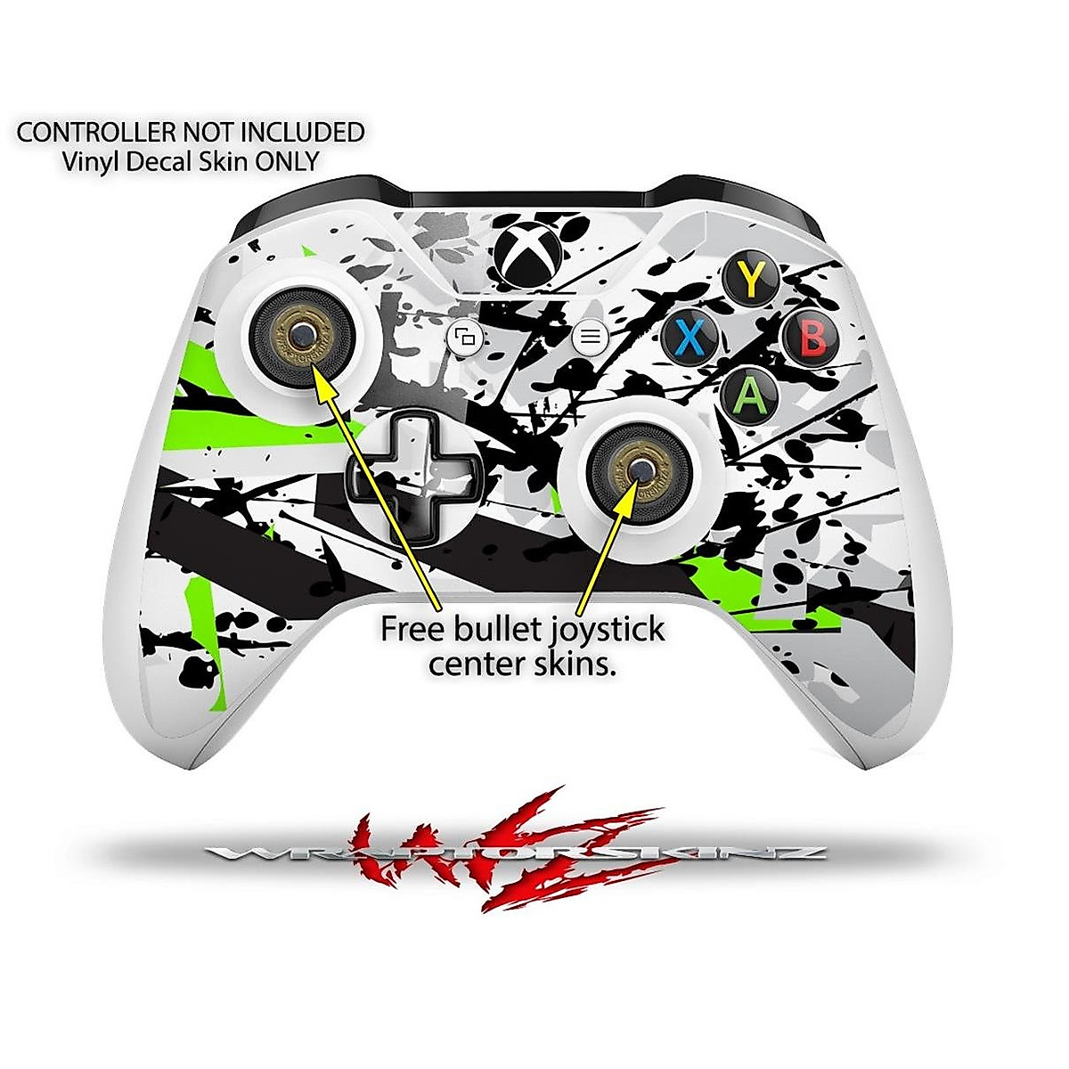 WraptorSkinz Decal Vinyl Skin Wrap Compatible with Xbox One S Console and Controllers - Baja 0018 Lime Green