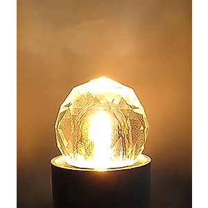 G9 2W LED Bulb Mini Globe Crystal Light (20W Equivalent) G9 Bi Pin Base Chandeliers Light Glass Cob Decorative Light Bulb for Home Lighting Ceiling Fan Warm White 3000K AC110V Dimmable 6 Pack