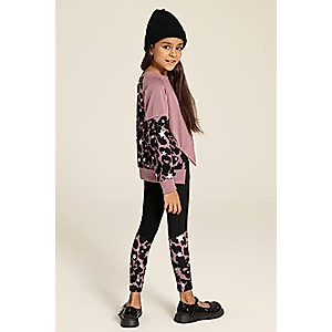 Danna Belle Kids Long Sleeve T-Shirt and Pants Set Top Leggings Outfits for Girls 8-10 Years
