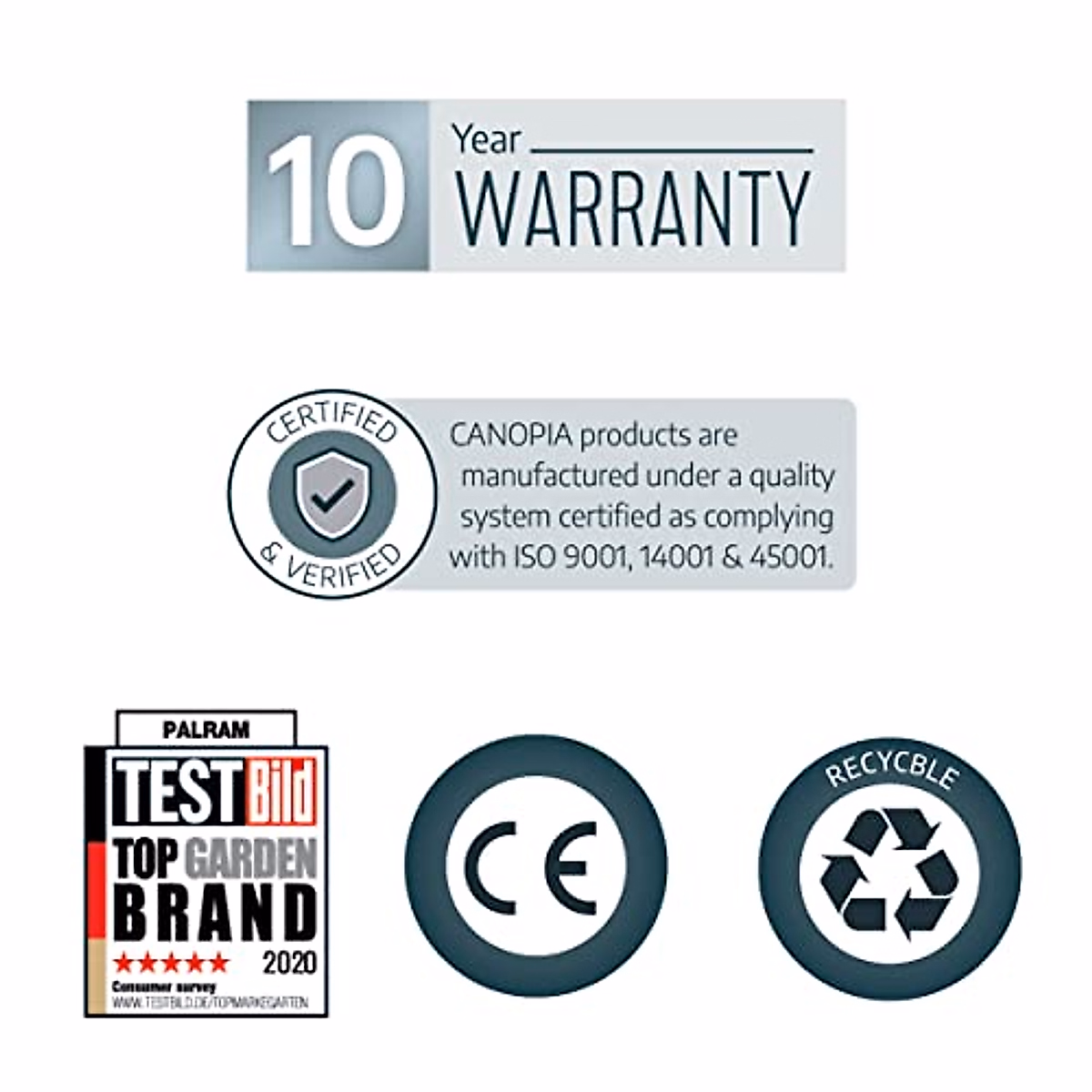 Palram - Canopia Tuscon 12x14 Gazebo: Outdoor Patio Canopy with Gray Aluminum Metal Frame, and Bronze Polycarbonate Roof, UV Protection, Year-Round Use, Easy DIY Outdoor Canopy Gazebo Kits