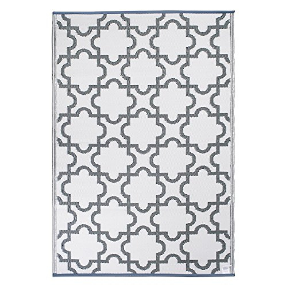DII Reversible Outdoor Lattice Woven Rug, 4x6 Ft, Gray