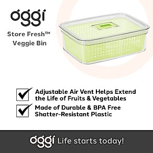 Oggi Food Storage Bin, 12.25" x 8" x 4", Clear